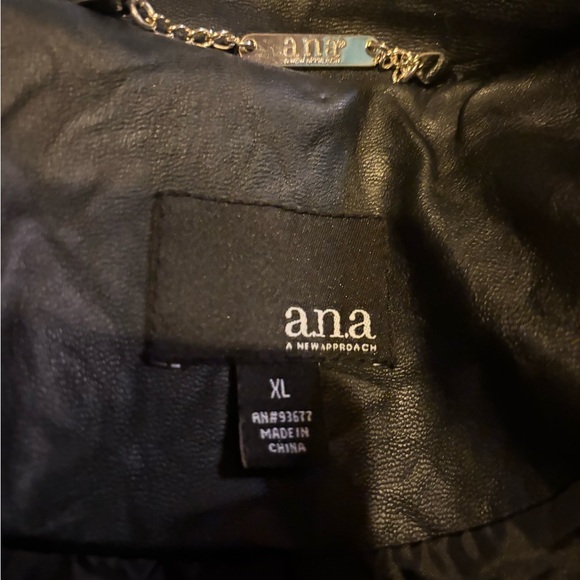 a.n.a | Jackets & Coats | Ana Black Faux Leather Jacket Xl | Poshmark